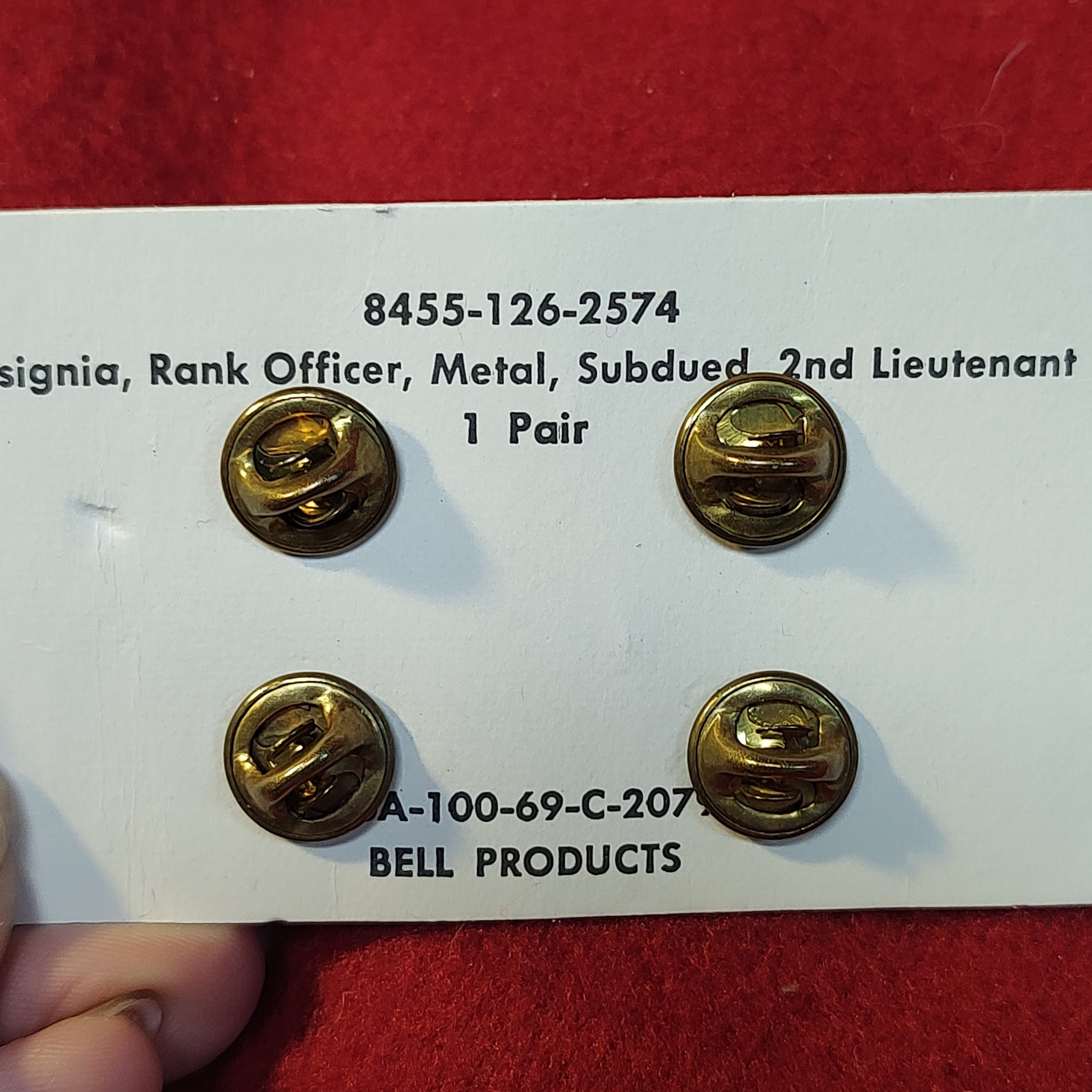 PAIR VINTAGE US Army 2nd Lieutenant Rank Subdued Badge Pin 15cr57 - Etsy