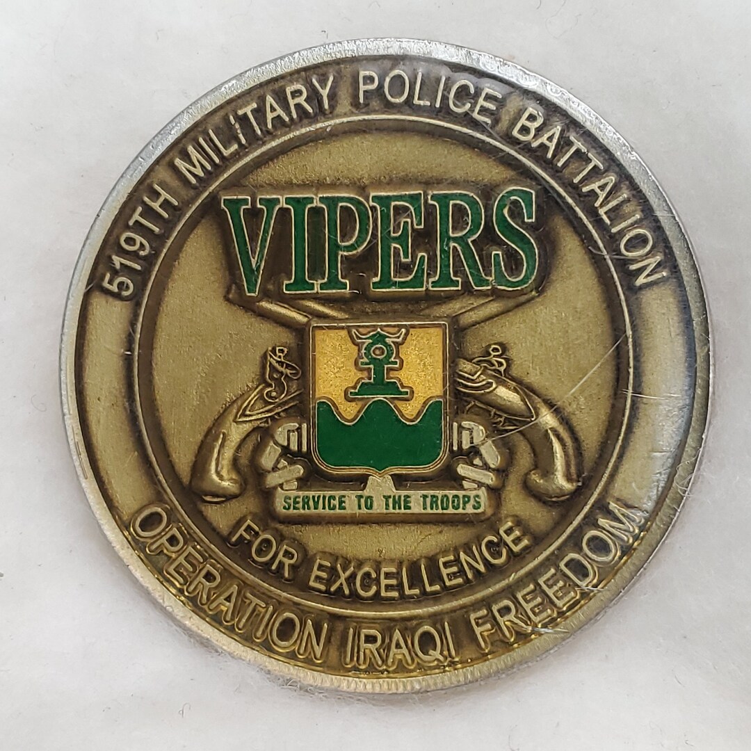 519th Military Police Battalion vipers Challenge Coin B4 - Etsy