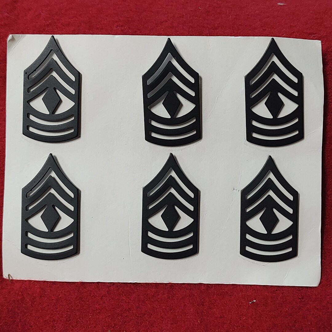 3 Pair US Army FIRST SERGEANT Pin-on Rank 26cr5 - Etsy