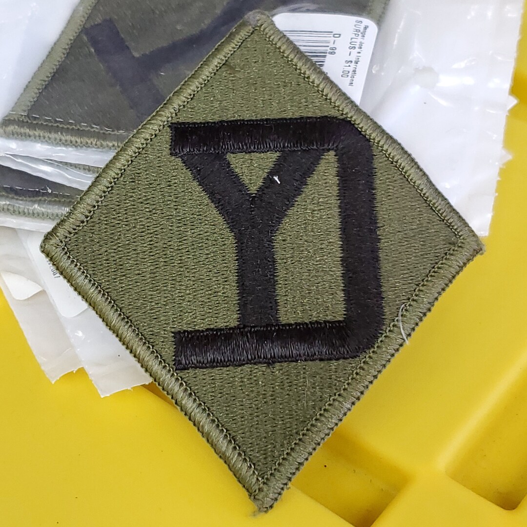 VINTAGE US Army 26TH Infantry Division Patch Sew on Subdued Od Black ...