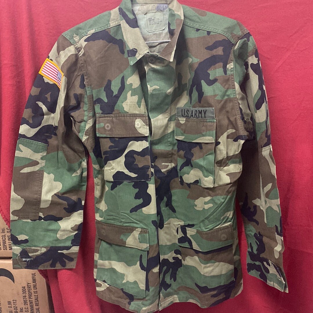 Us Army Medium Long Uniform Top Bdu Woodland Pattern 05cc15 - Etsy