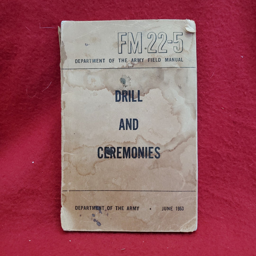 Vintage June 1953 Fm 22-5 drill and Ceremonies 24s - Etsy