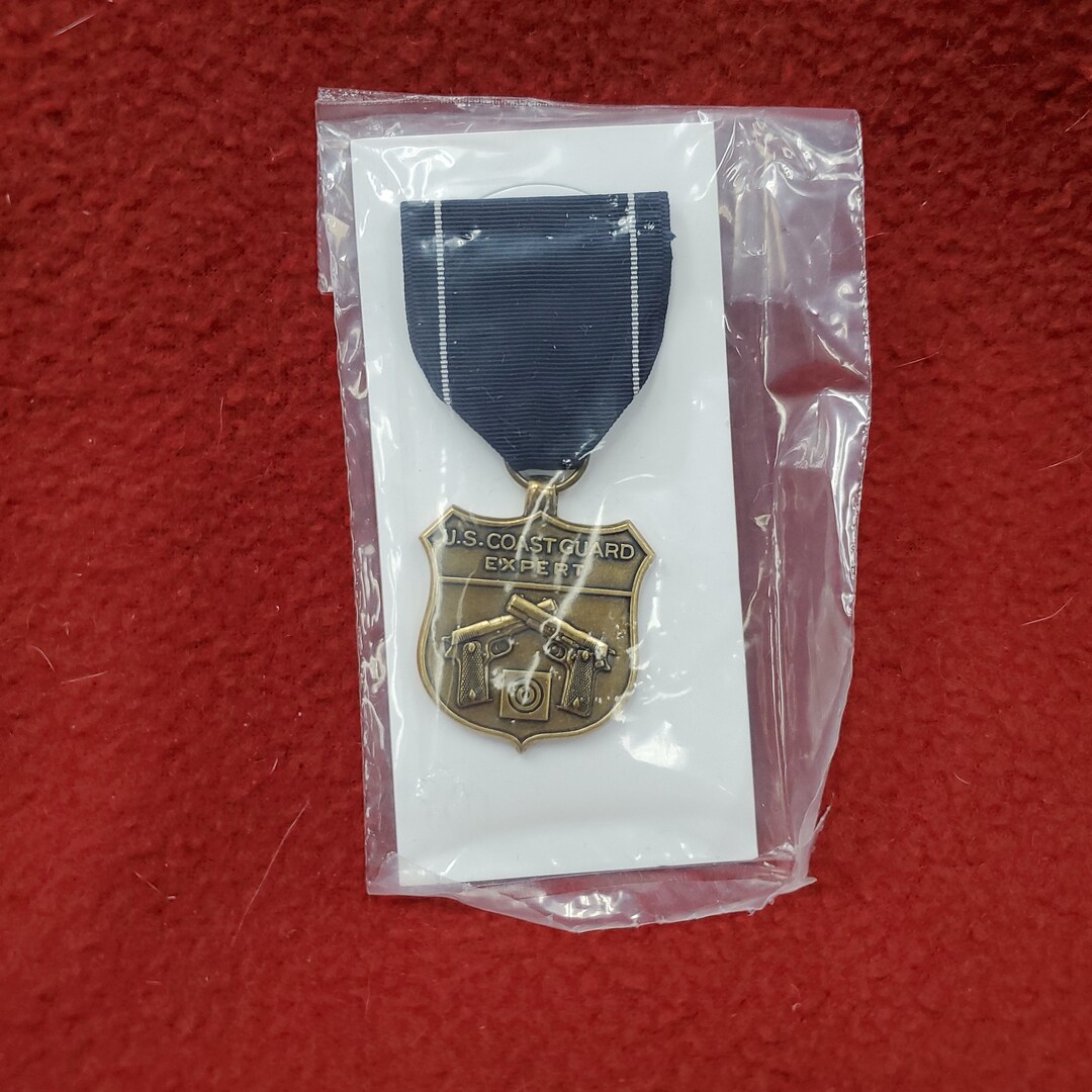 Vintage US Coast Guard Expert Pistol Shot Medal Military da34 - Etsy