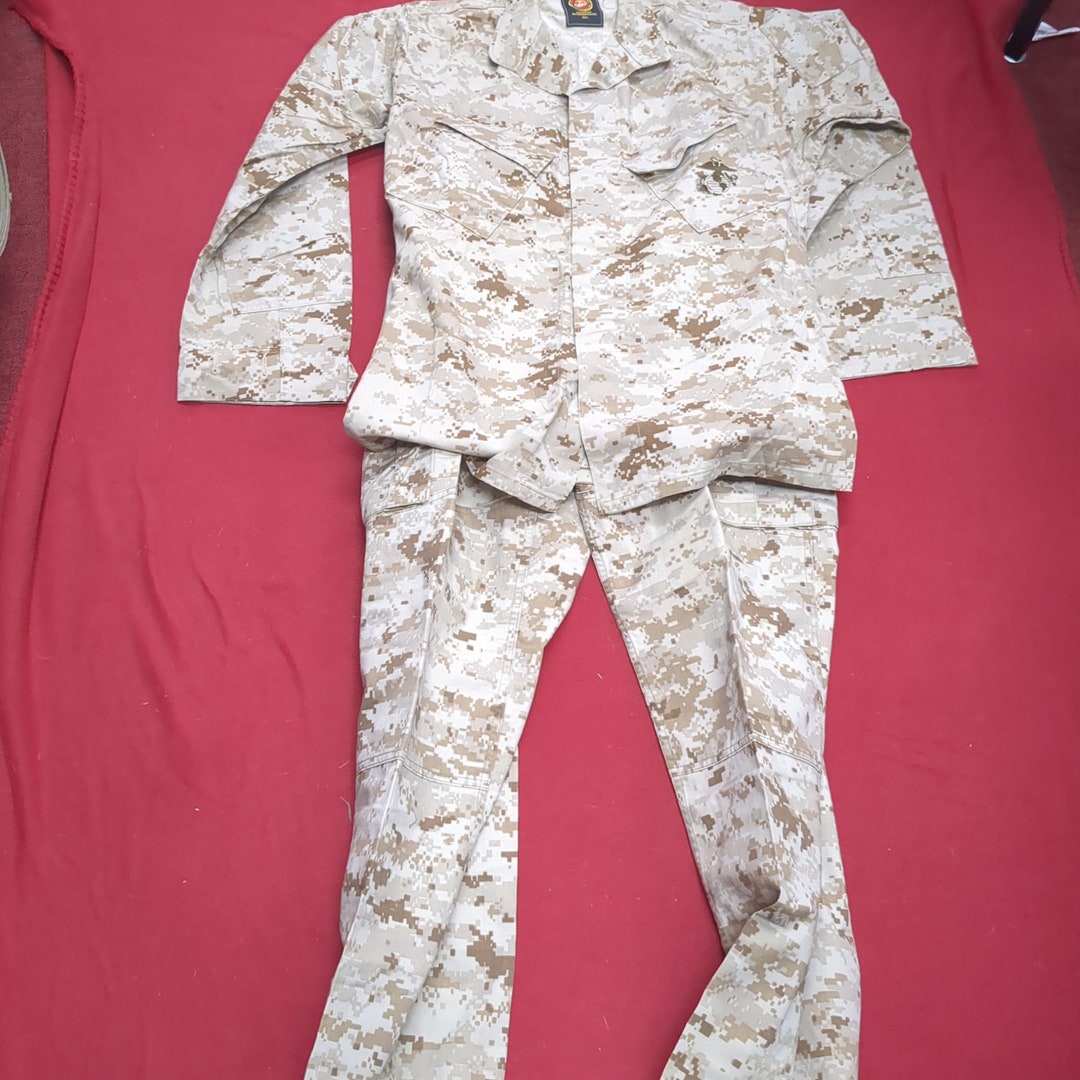 Usmc Marine Corps Small Regular Combat Shirt & Pants Desert Marpat Camo ...