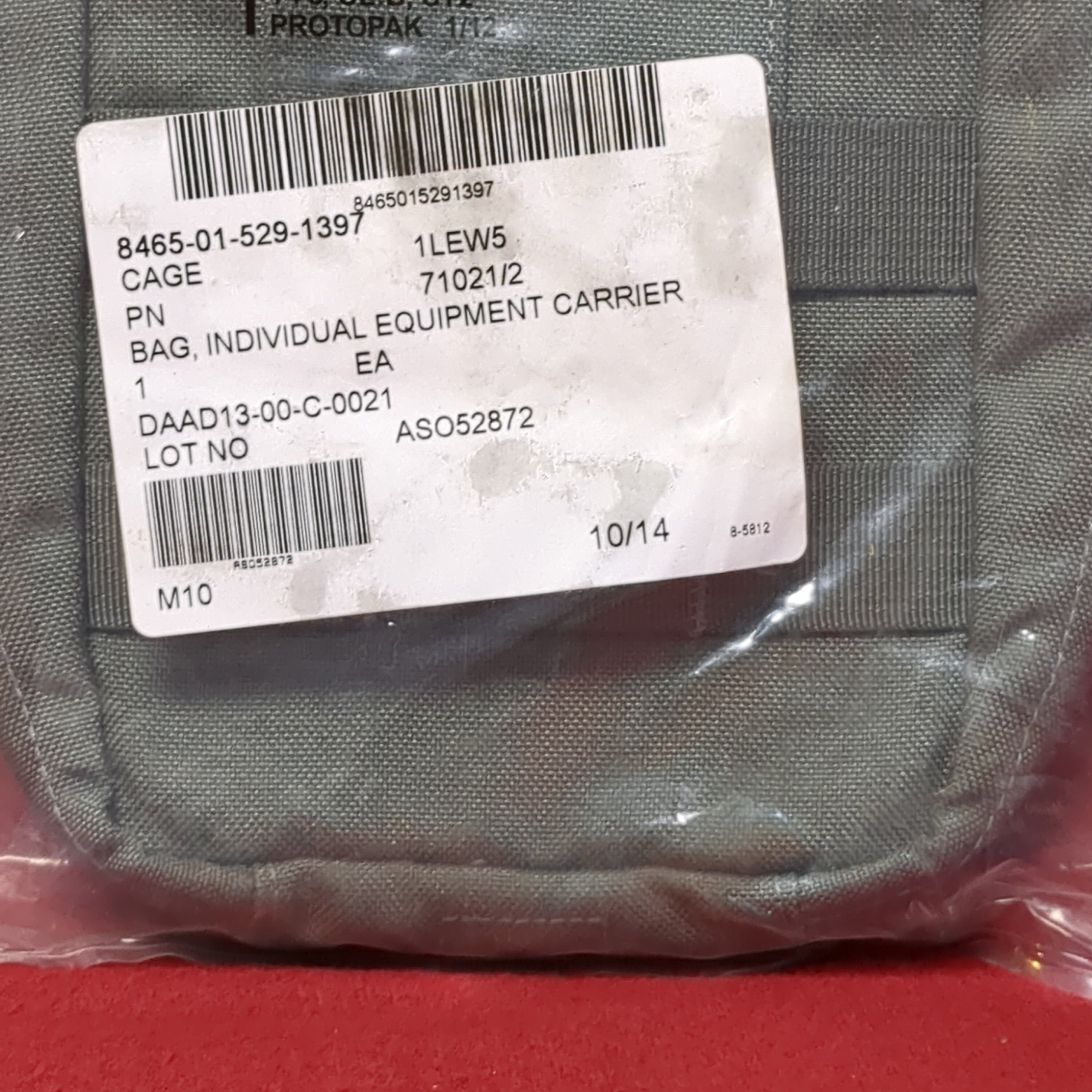 Nos US Army Bag, Individual Equipment Carrier Acu Molle Ii cbrn2-jun88 ...