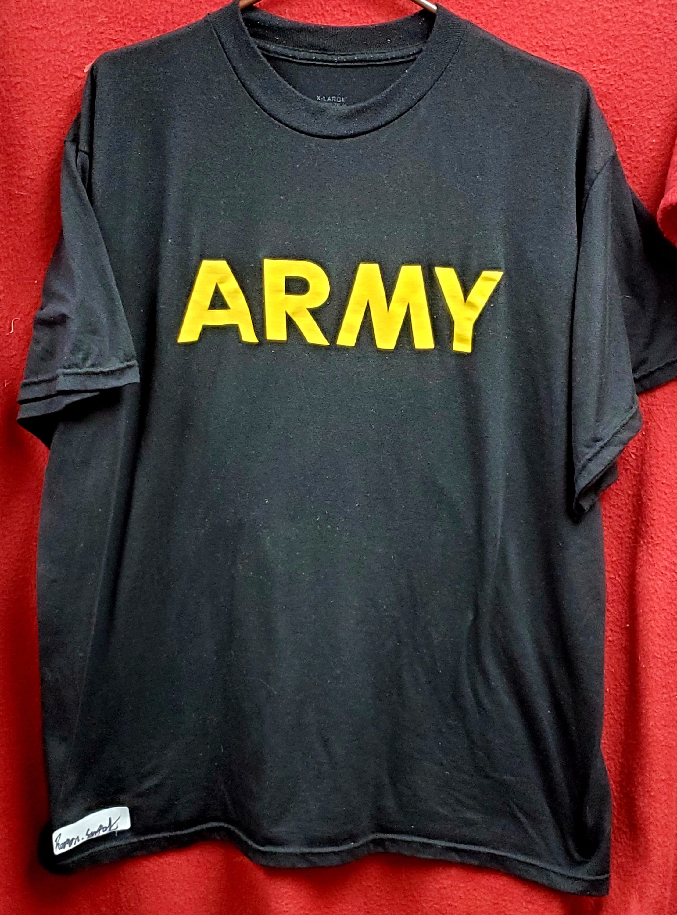 US Army X-large Black Gold Hot Weather APFU PT Uniform Short-sleeve ...