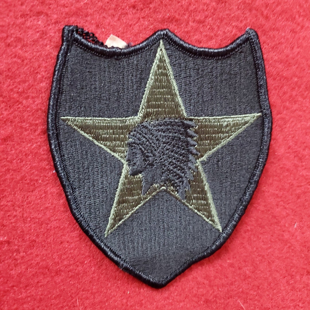 VINTAGE US Army 2ND Infantry Division Patch Sew on Od Olive Drab Bdu ...