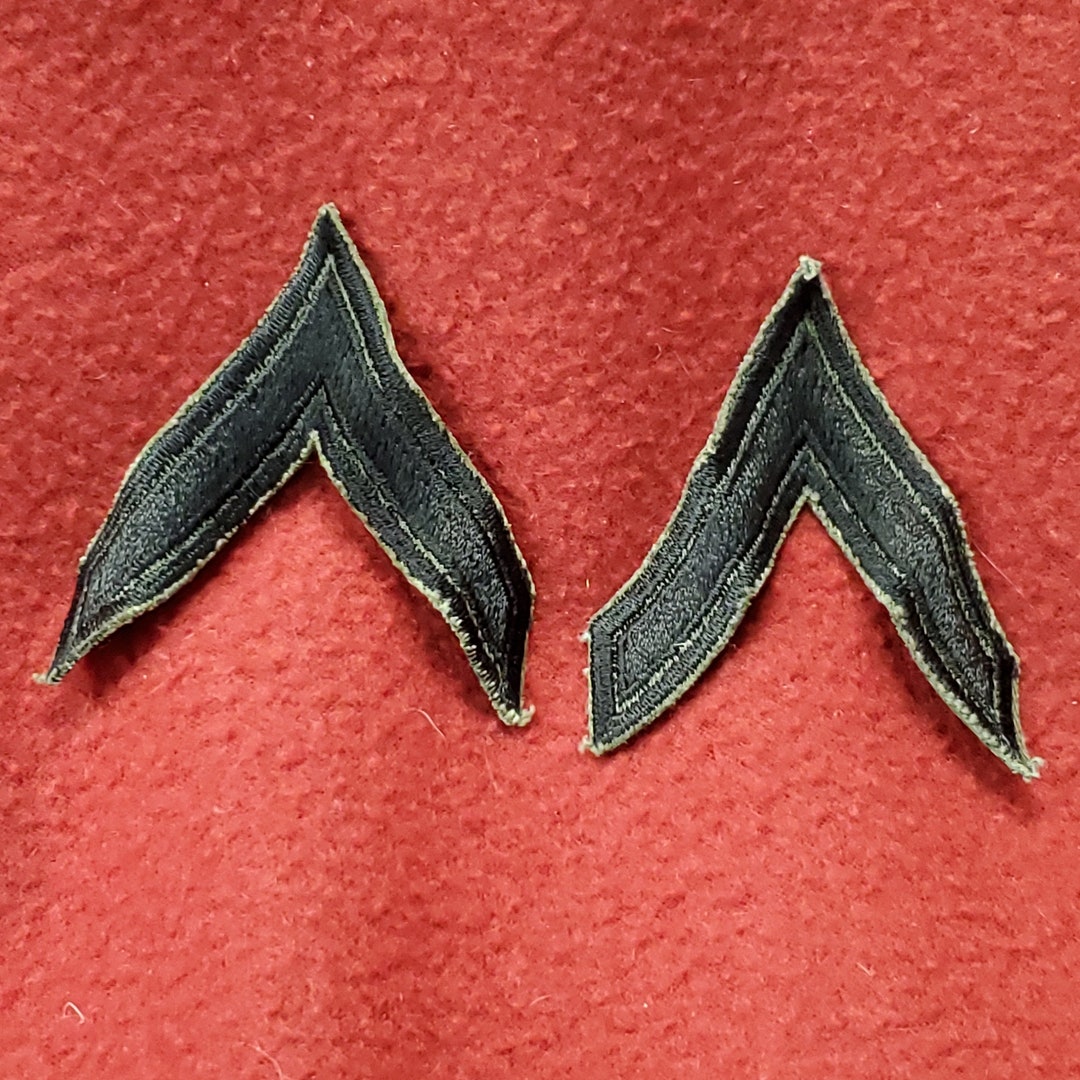 2pk Vietnam Era US Army Private Rank Male Blk/od v20l - Etsy