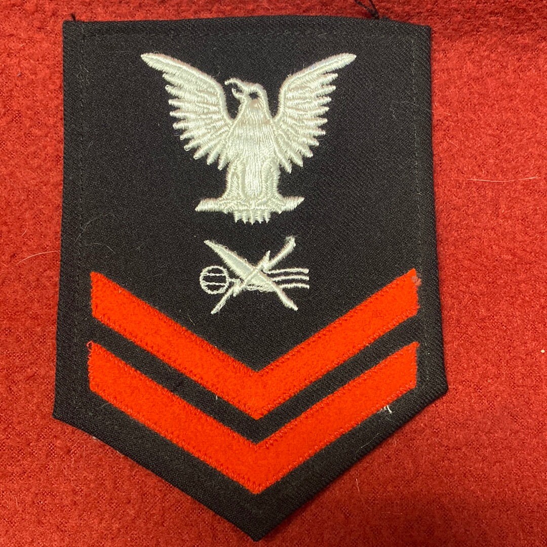 VINTAGE US Navy Coast Guard PETTY Officer 2nd Class Teleman Sew on ...