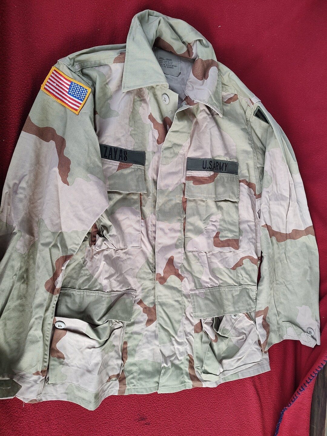 US Army DCU Desert Camo Blouse Size Small Short 41CR31 - Etsy