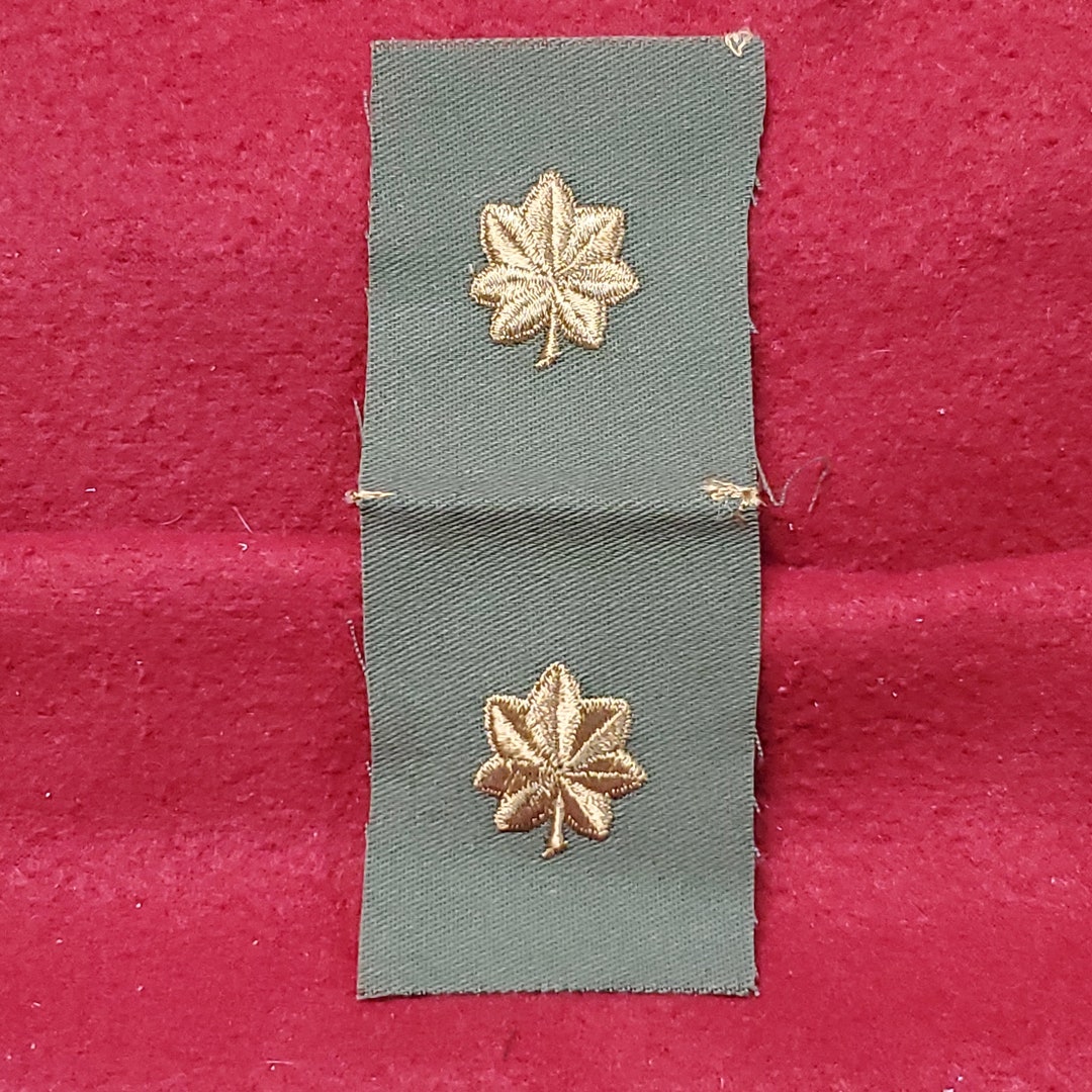 SET of US Army MAJOR Rank Od Gold Sew on Bdu Vietnam Era 26cr30 - Etsy