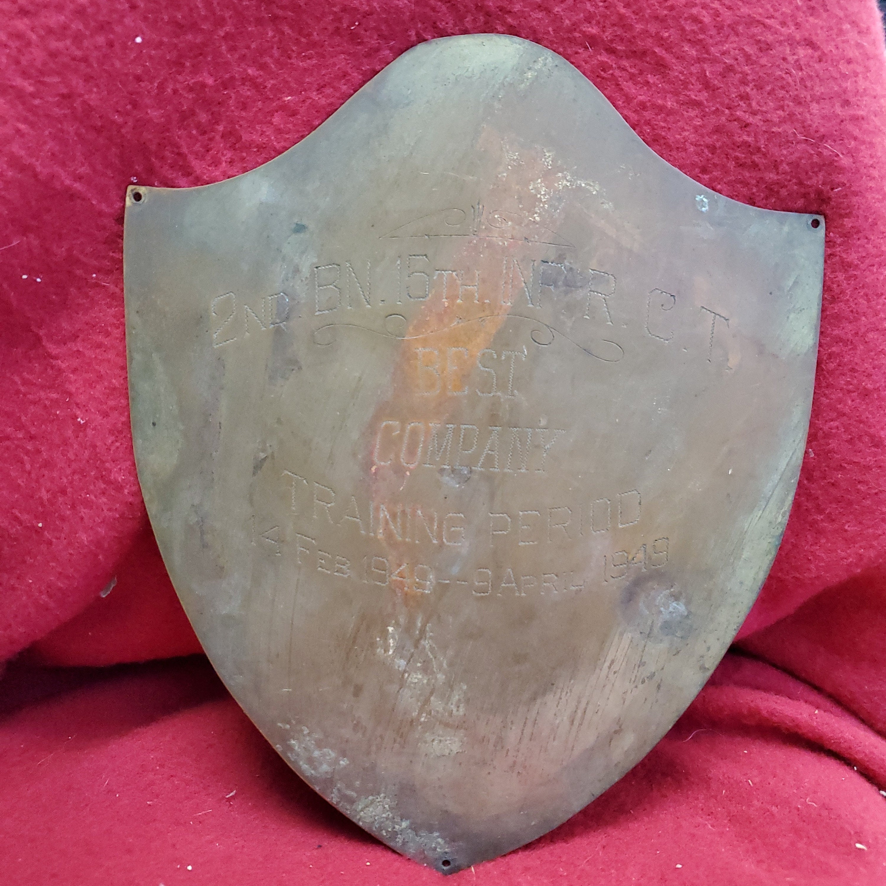 Vintage 1949 best Company Plaque 2nd Bn. 15th Inf Rgt 27s - Etsy