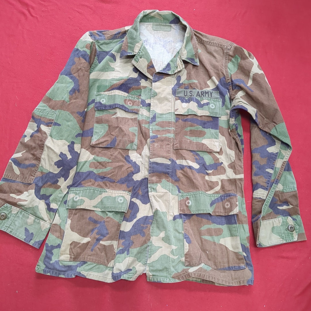 Us Army Us Army Medium Long Uniform Top Bdu Woodland Pattern 10cr13 - Etsy