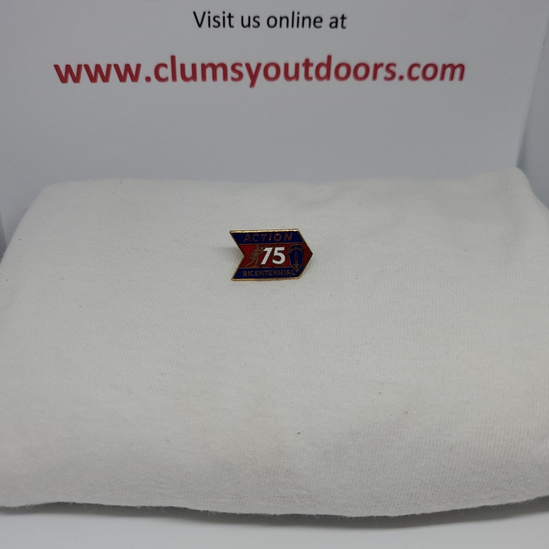 VINTAGE US Army 75th Infantry ACTION Bicentennial Hat Pin Medal 1mrp33 ...
