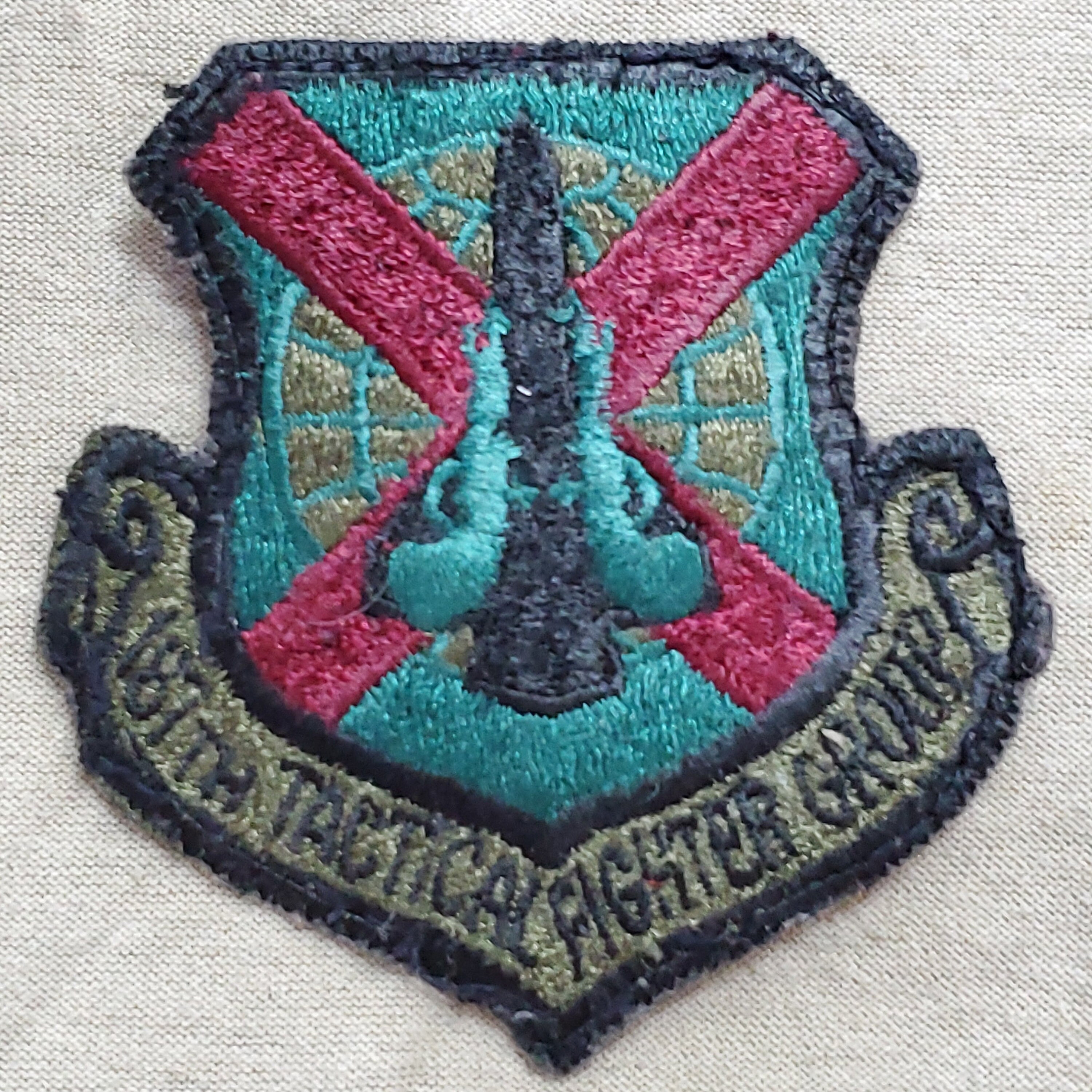 USAF 187th Tactical Fighter Group Vintage Unit Crest Badge Sew on a6r ...