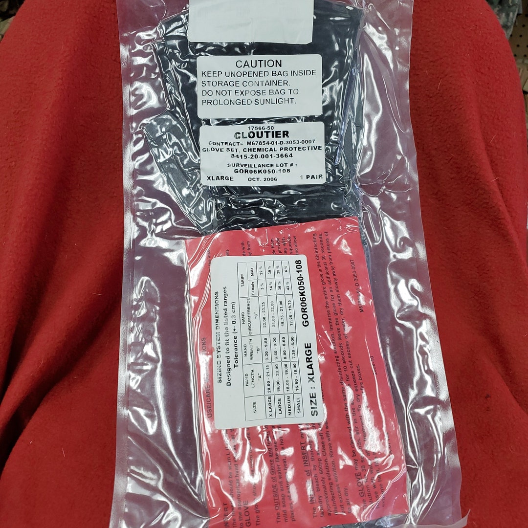 US Army X-large Chemical Protective Glove Set Jlist Cbrn chg-xl - Etsy