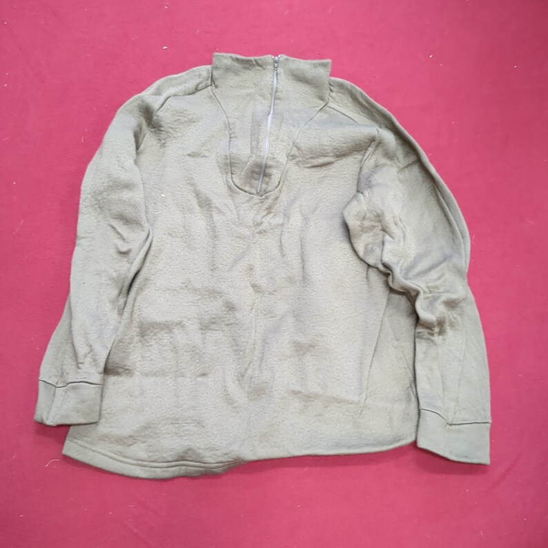 90s USGI Army Issued X-large Quarter Zip Brown Polypro Top - Etsy