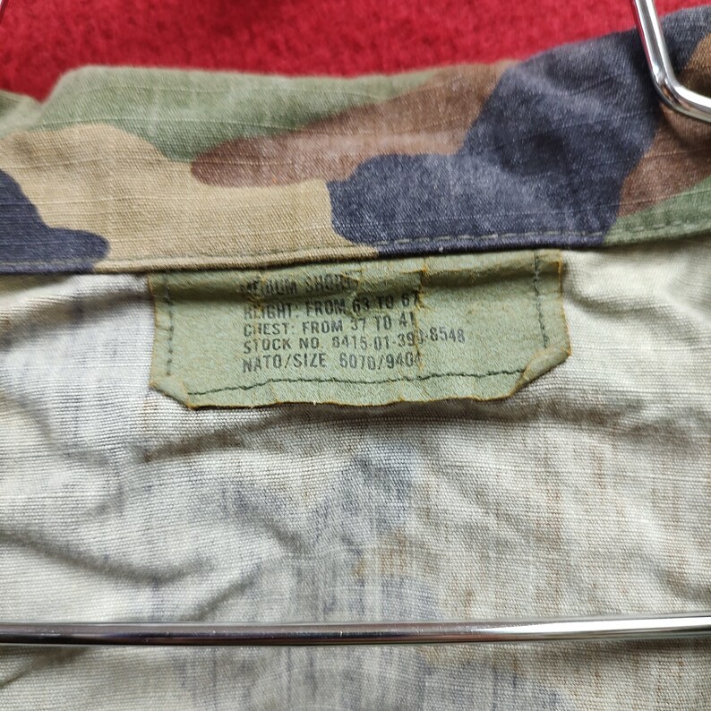 US Army MEDIUM SHORT Uniform Top Bdu Woodland Pattern 14o34 - Etsy