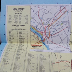 Vintage 1968 map New Jersey by the H.M. Gousha Co. 24s - Etsy