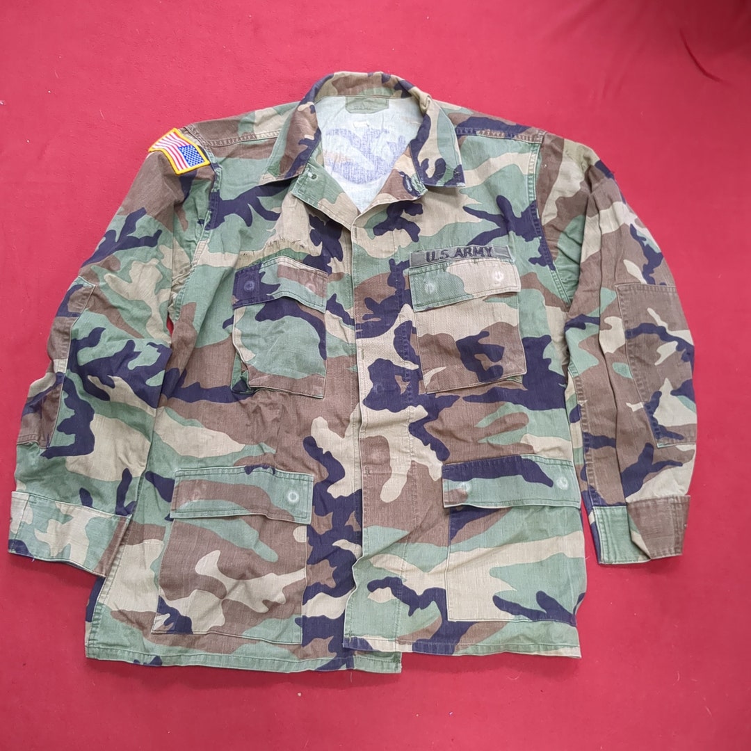 Us Army Large Regular Uniform Top Bdu Woodland Pattern 16o2 - Etsy