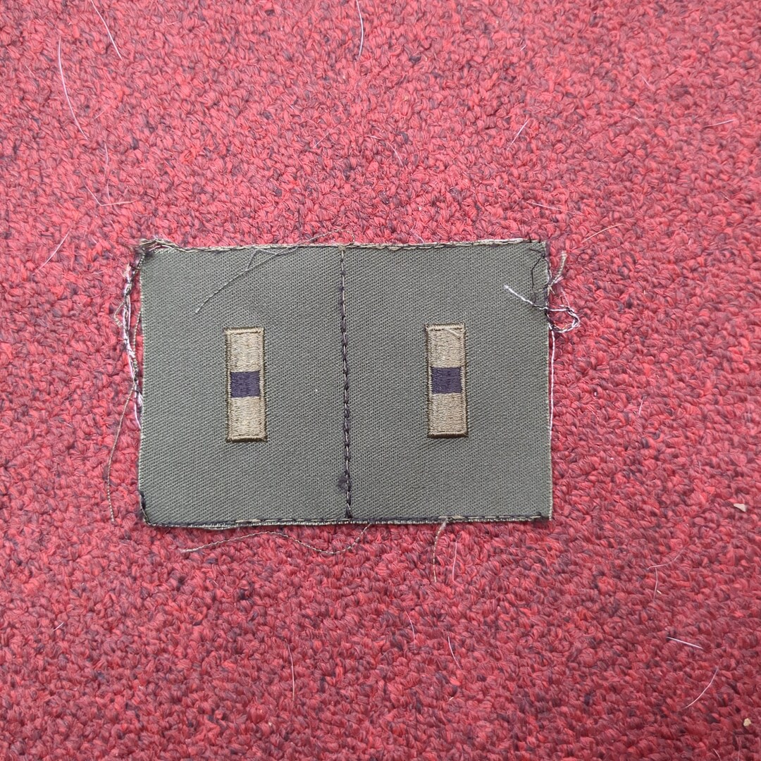 Set of Us Army Wo1 Warrant Officer 1 Rank Subdued Od Black Sew on Bdu ...