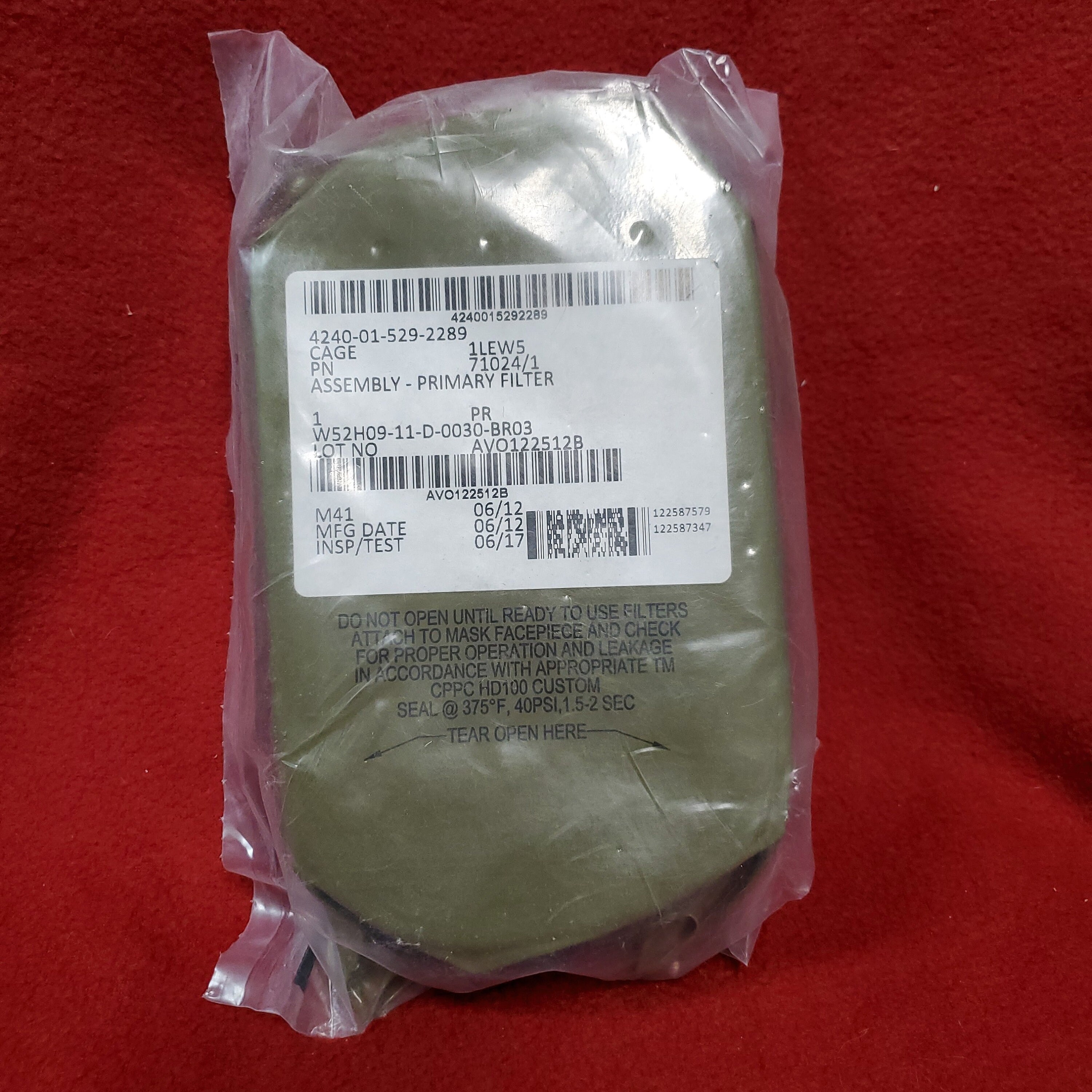 SEALED US Army Avon M50 Primary Filter Assembly - Etsy