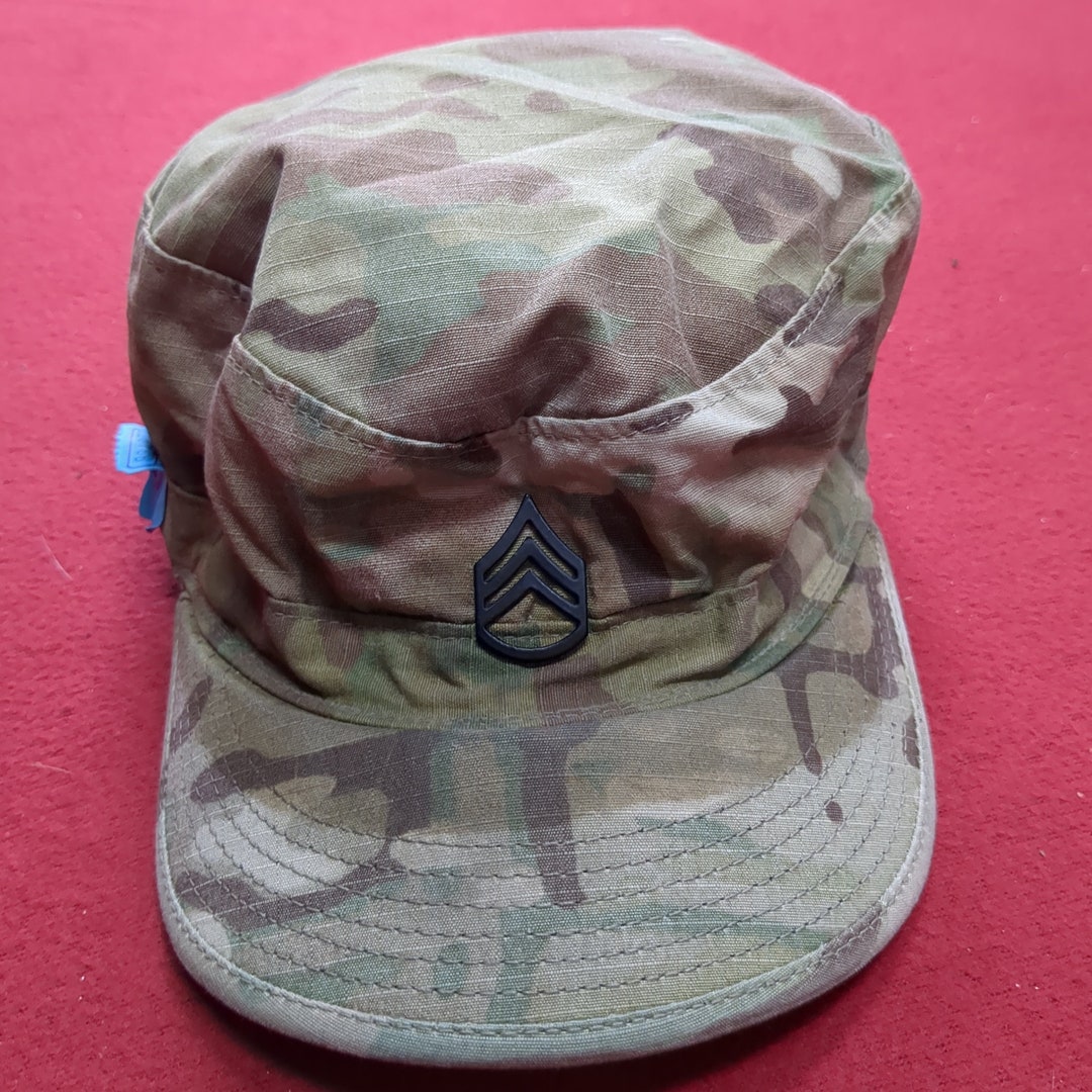 US Army OCP Patrol Cap With Rank Pin Size 6 7/8 J26-C15 - Etsy