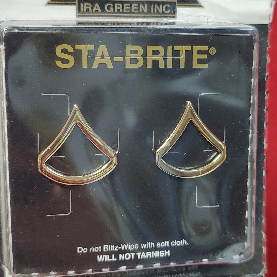1 SET RANK PRIVATE First Class Pfc Gold Pin 15cr2 - Etsy