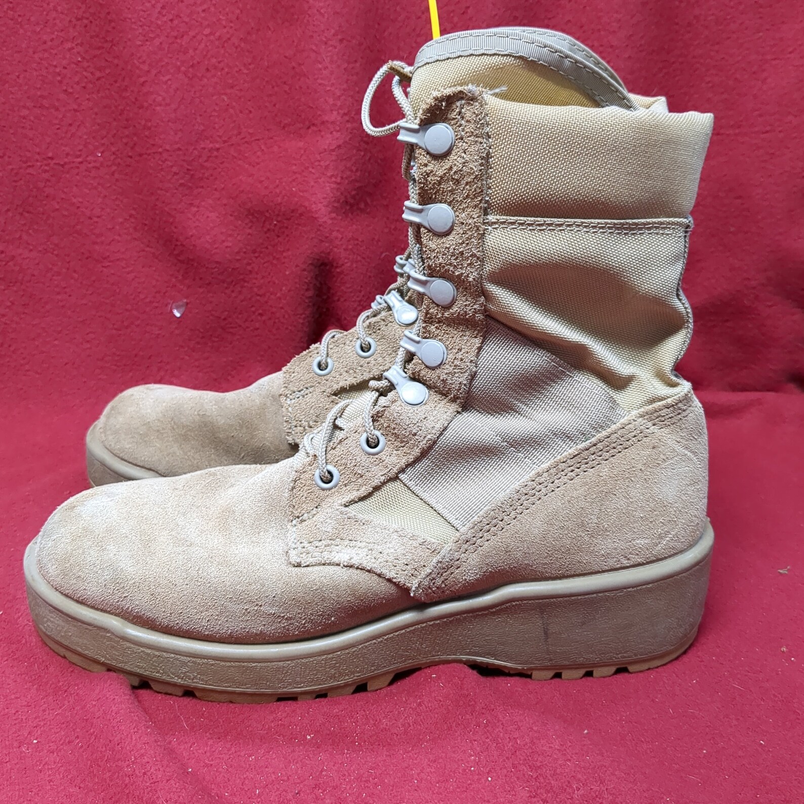 US Army 6 R Standard Issue Hot Weather Combat Boots Coyote 499 Tan 10g ...