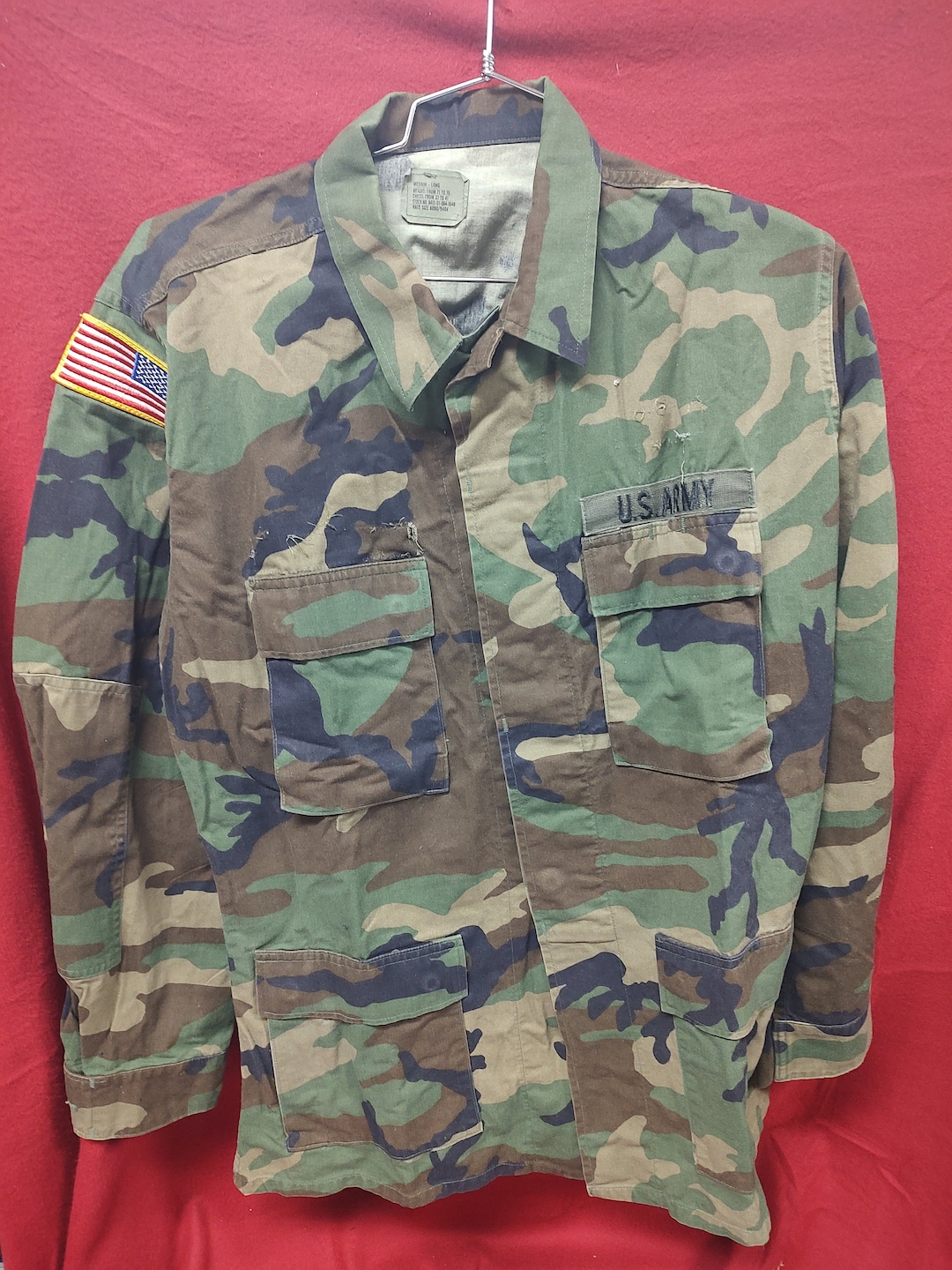 USGI US Army MEDIUM Long Uniform Top Bdu Woodland Pattern 10cr3 - Etsy