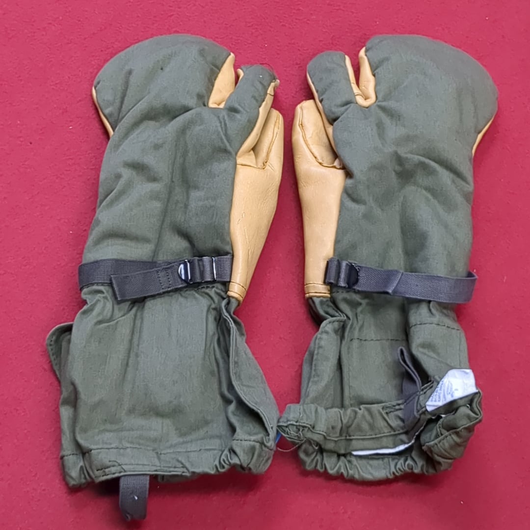 US Army Trigger Finger Leather/nylon Mitten Shells With Wool Inserts ...
