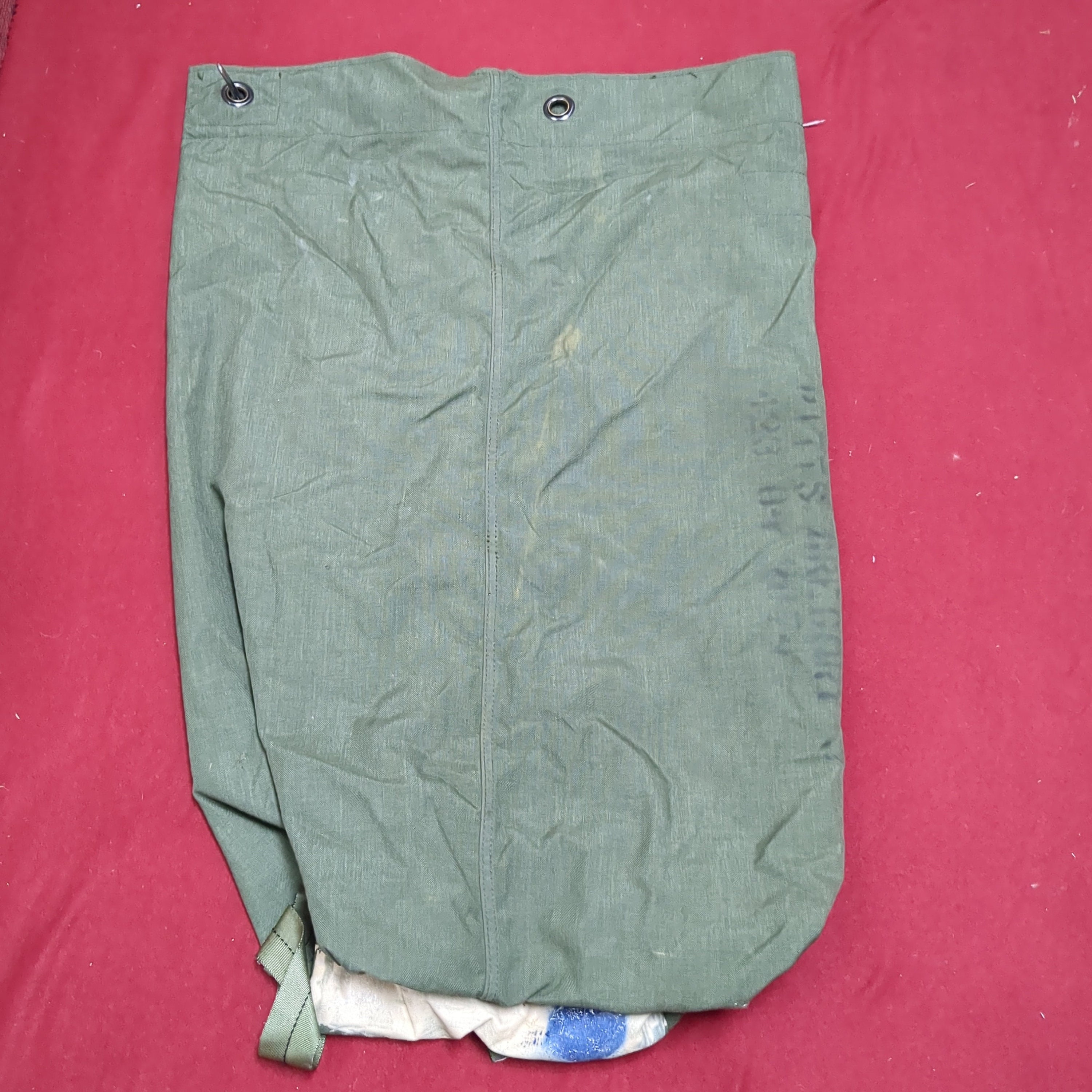 US Military Issued Locking Top Load Nylon Carrying Seabag W/ Straps ...