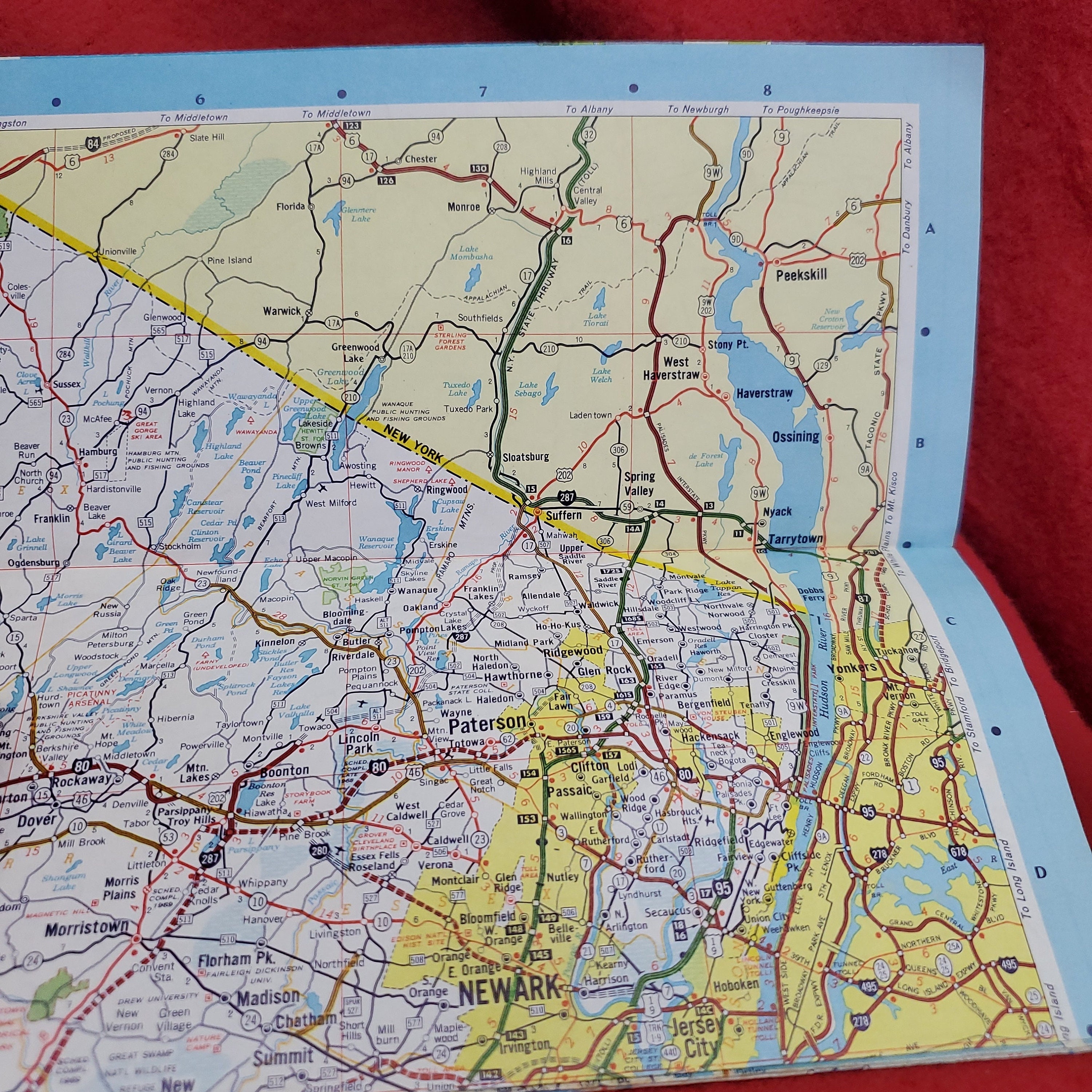 Vintage 1968 map New Jersey by the H.M. Gousha Co. 24s - Etsy