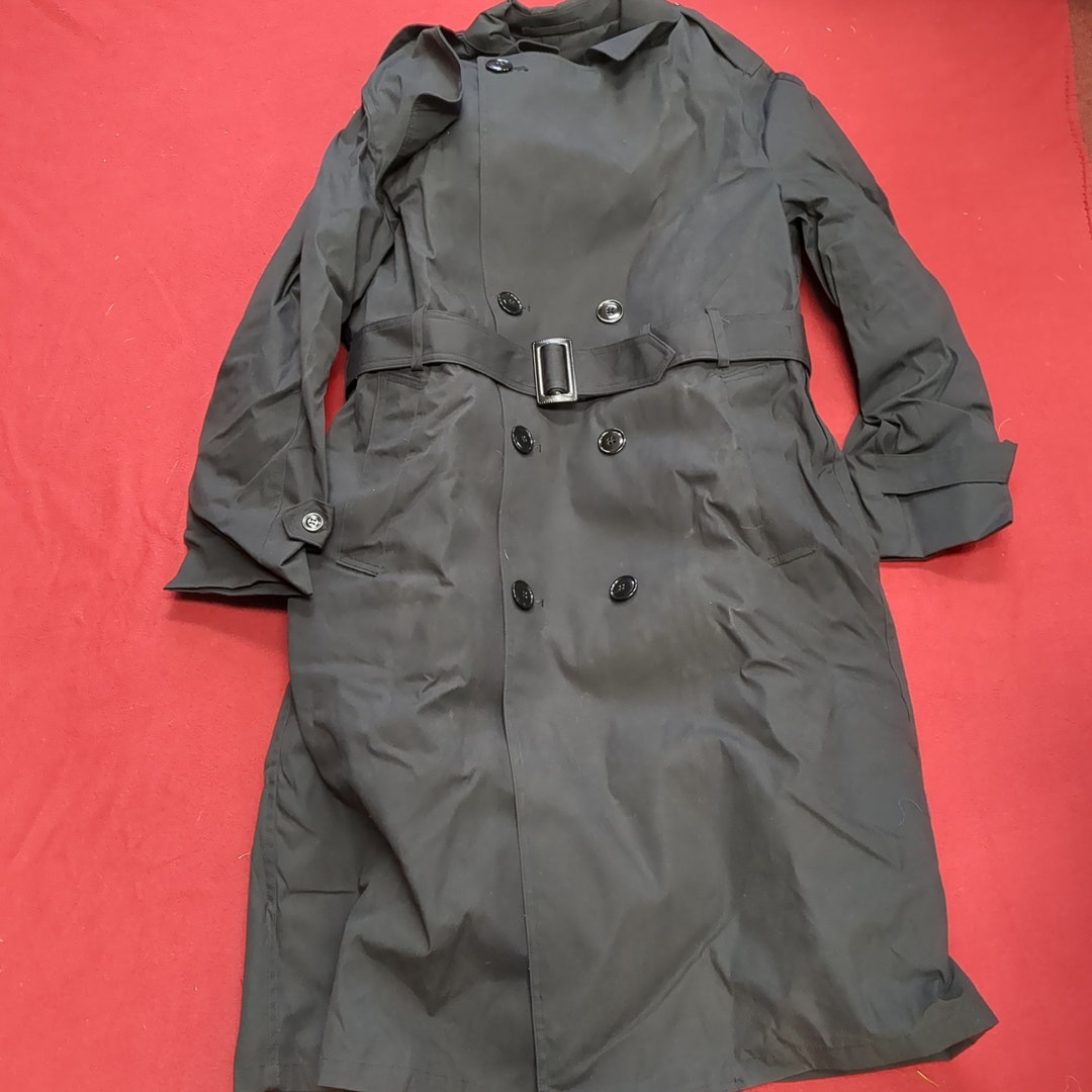 Us Army Army Male 40 Regular All-weather Black Overcoat Asu Black 02g ...