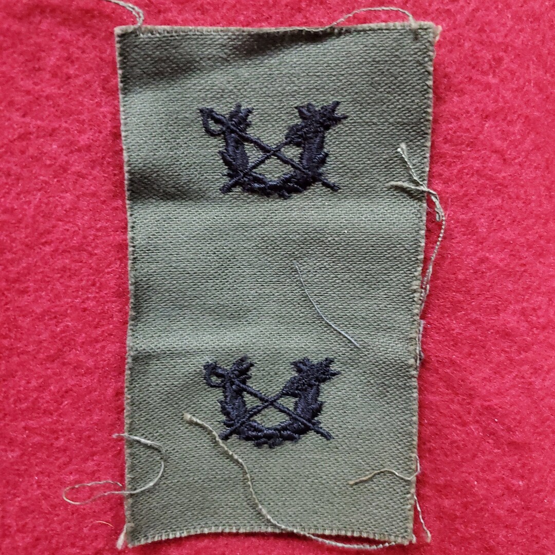 VINTAGE Pair US Army JAG Corps Sew on Vietnam Od Olive Drab Era Bdu ...