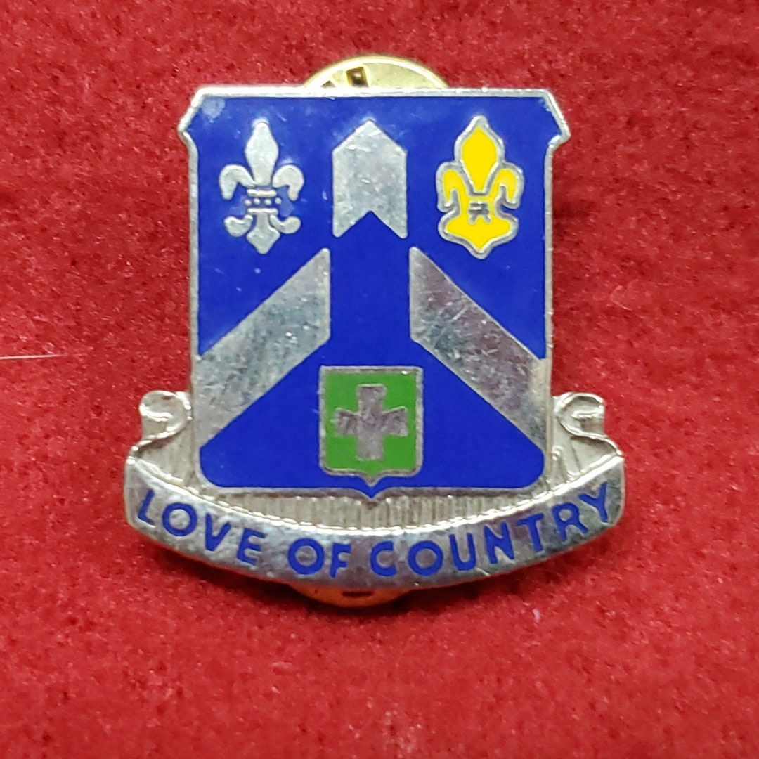 VINTAGE US 58th Infantry Regiment love of Country Pin Crest Dui Unit ...