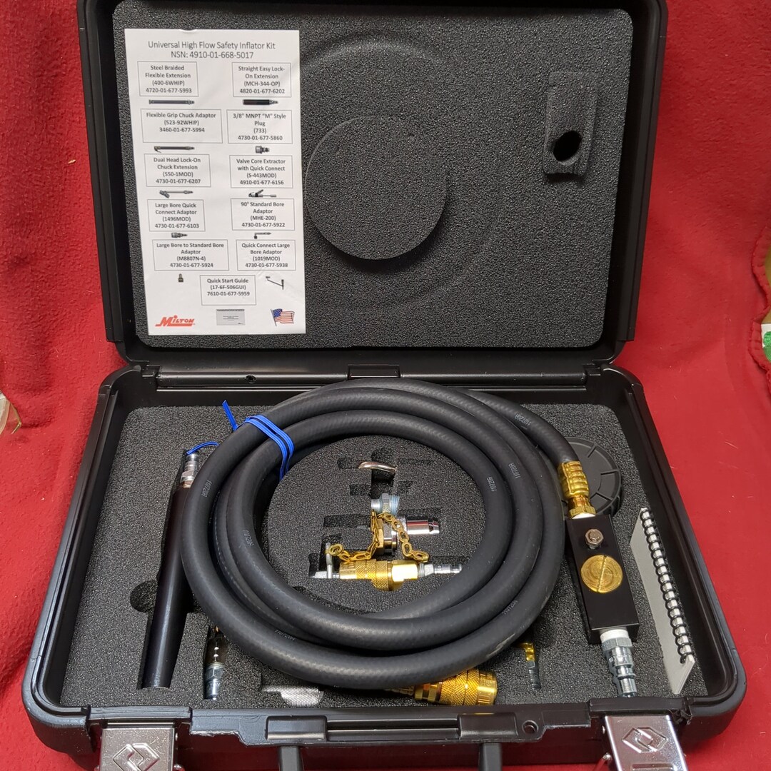 NOS US Army 17-6F-506 Milton Industries Tire Inflator Kit 19207-57k9362 ...