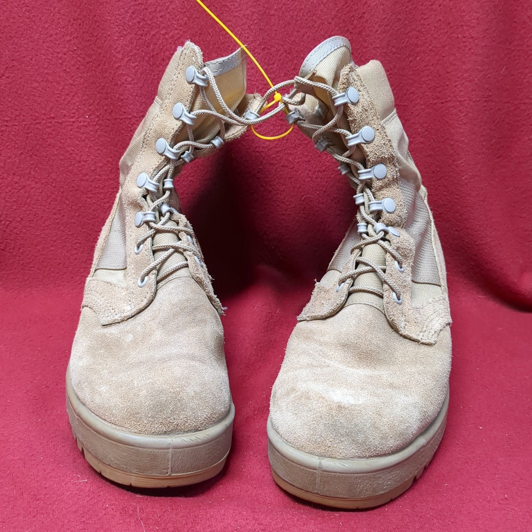 US Army 6 R Standard Issue Hot Weather Combat Boots Coyote 499 Tan 10g ...