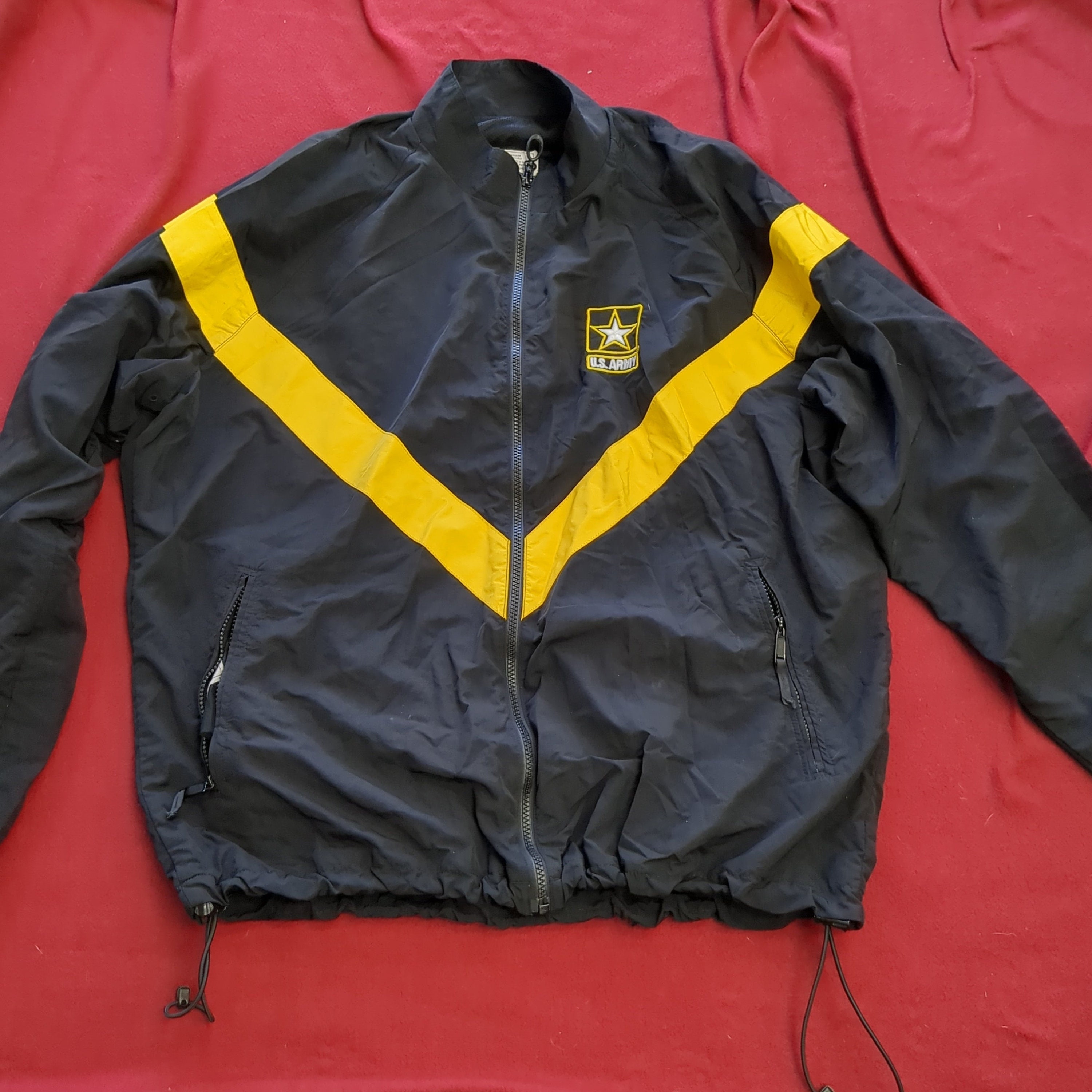 US Army Medium Short Black Gold Jacket Cold Weather APFU PT Uniform ...