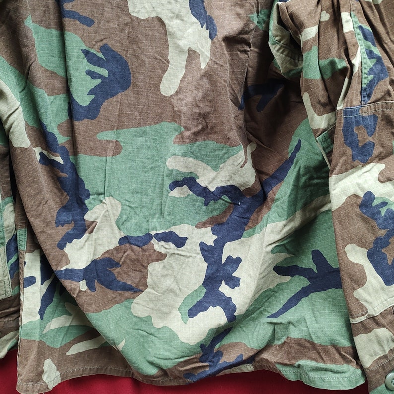 US Army MEDIUM SHORT Uniform Top Bdu Woodland Pattern 14o34 - Etsy