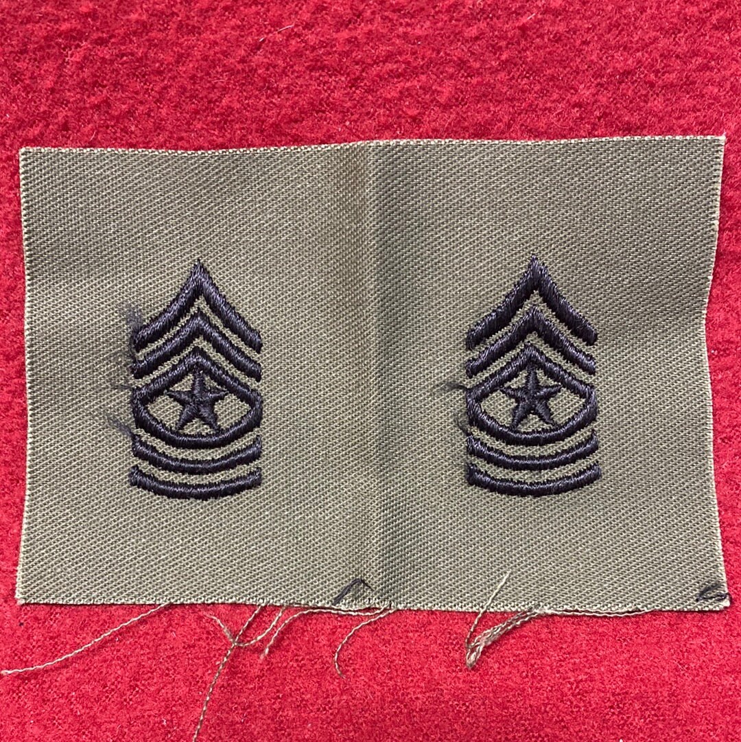 SET OF VINTAGE Us Army Sergeant Major Sew on Patch 09cc19 - Etsy