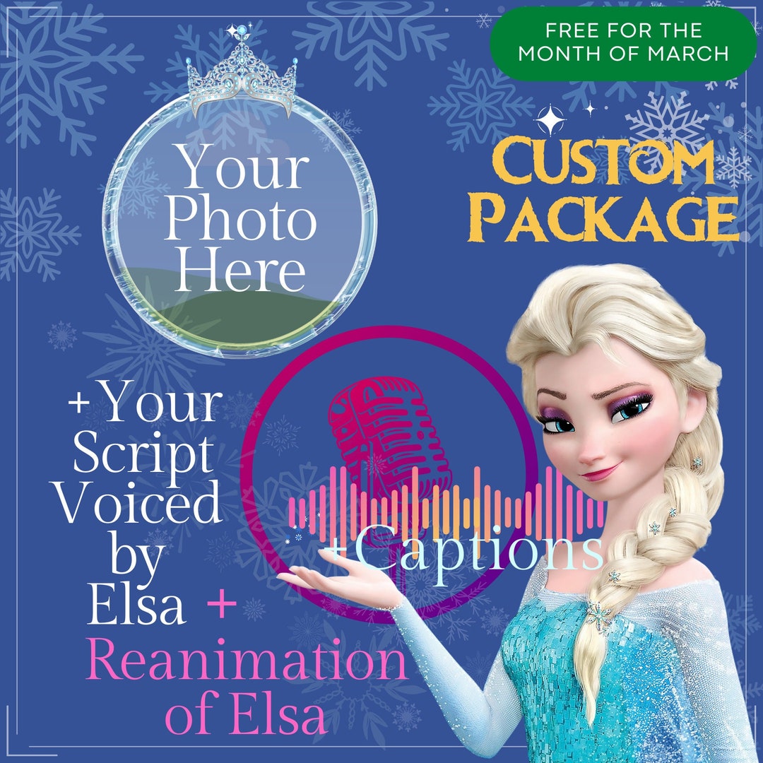 Custom Package: Add Your Own Script for Elsa - Etsy