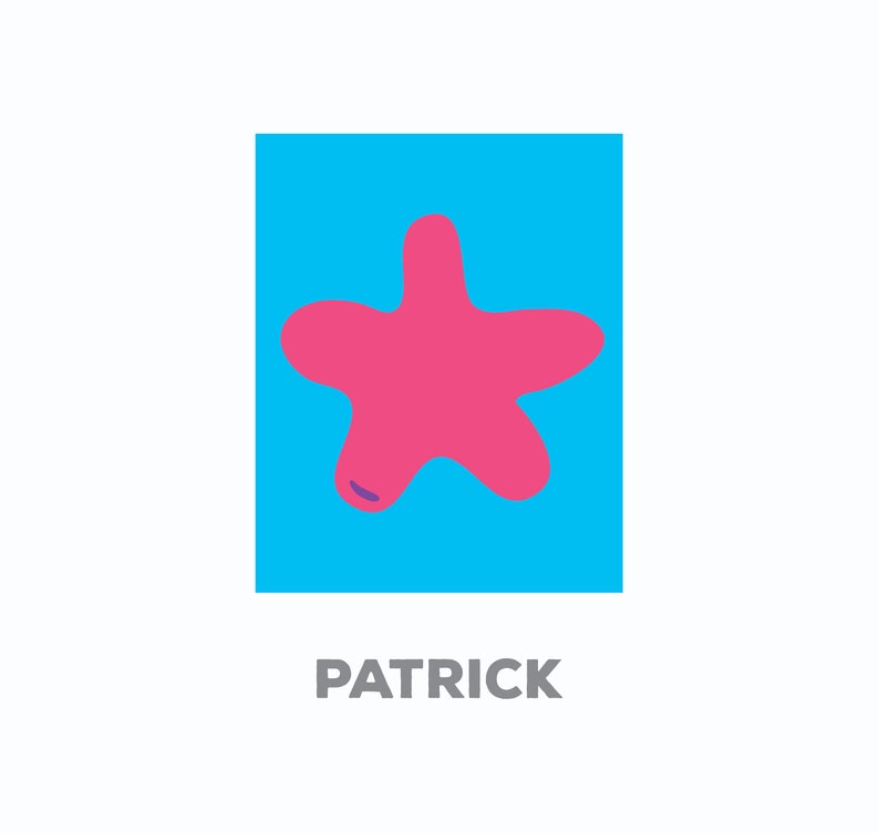 Patrick Star Fan Art DIGITAL PDF Spongebob Squarepants - Etsy