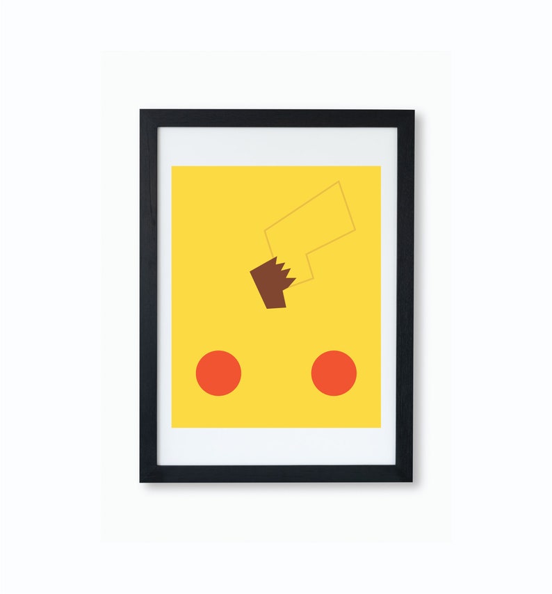 Pikachu Fan Art DIGITAL PDF Ash Ketchum Pokemon Modern Minimal Abstract ...
