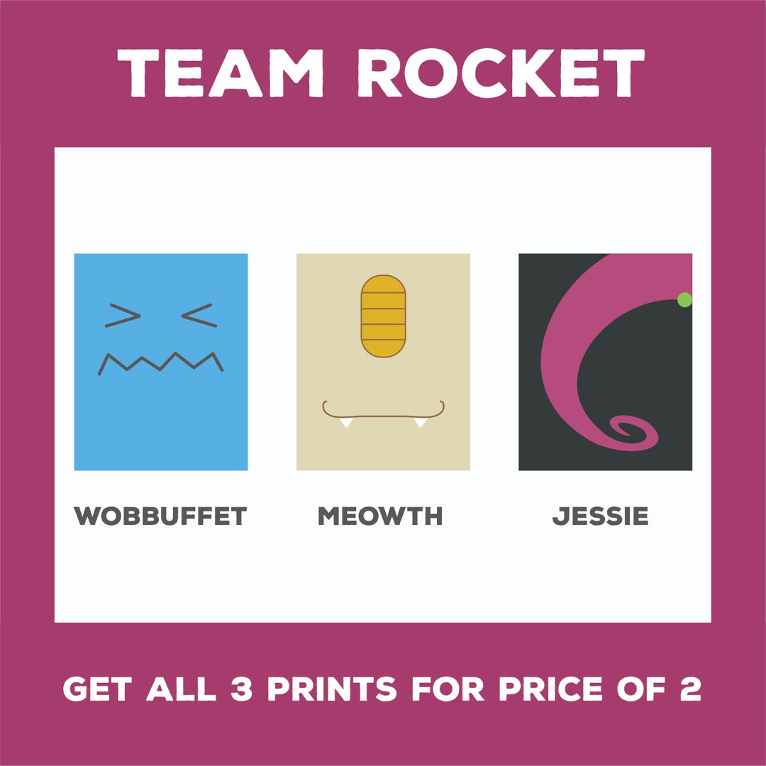 Team Rocket Fan Art Set | Buy 2 Get 1 Free | DIGITAL PDF | Pokemon ...