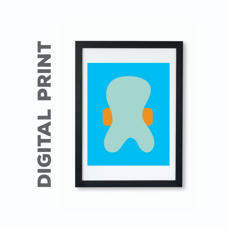 Squidward Fan Art DIGITAL PDF Spongebob Squarepants Modern Minimal ...