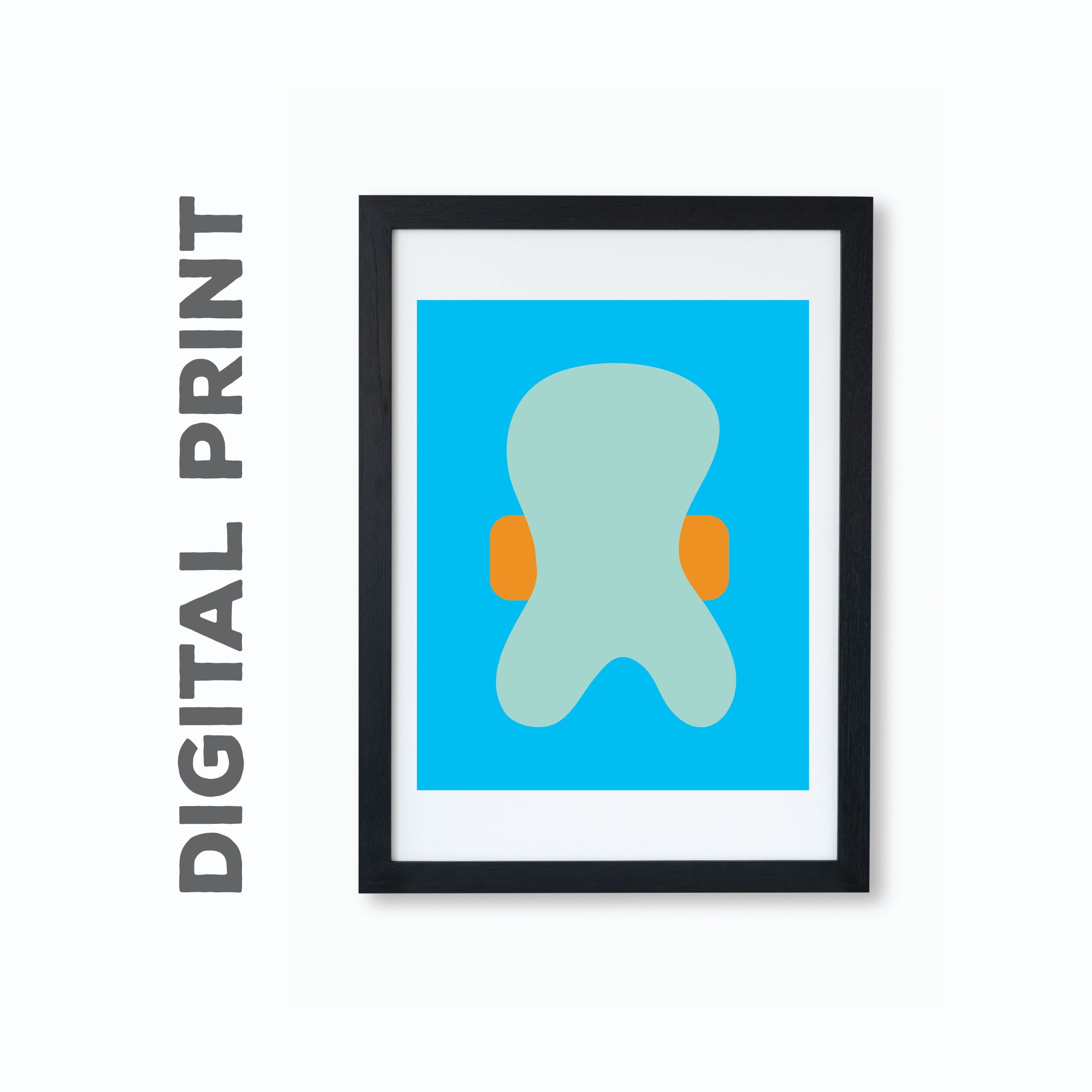 Squidward Fan Art DIGITAL PDF Spongebob Squarepants Modern Minimal ...