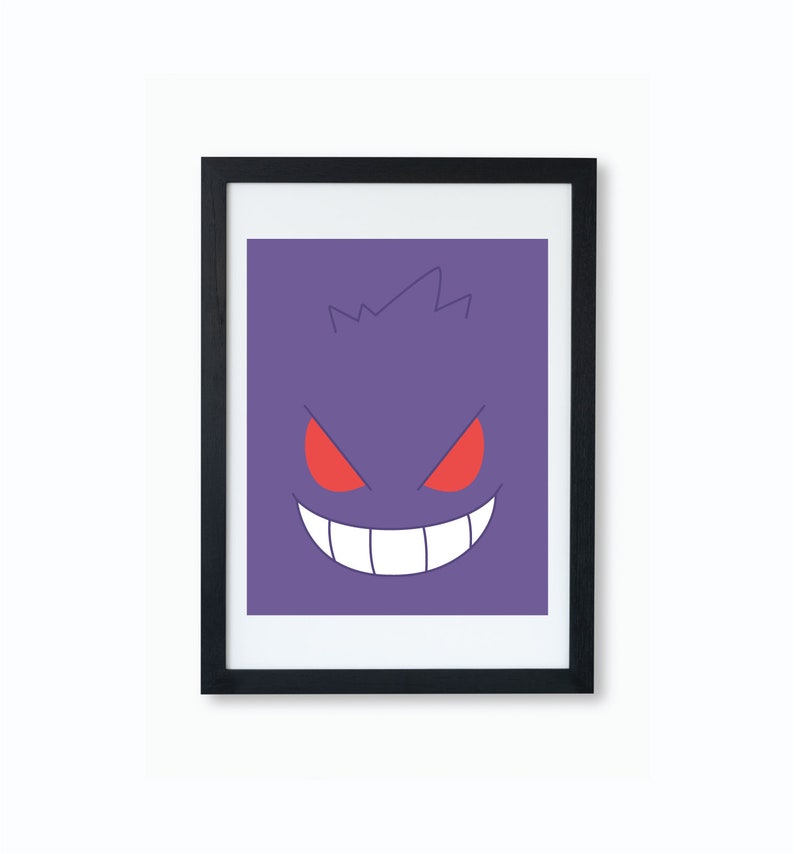 Gengar Fan Art DIGITAL PDF Pokemon Ash Journey Modern Minimal Abstract ...