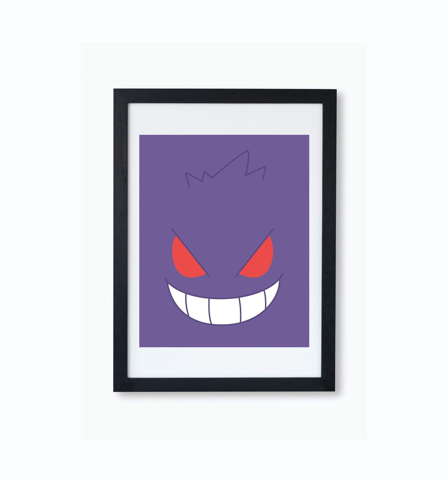 Gengar Fan Art DIGITAL PDF Pokemon Ash Journey Modern Minimal Abstract ...