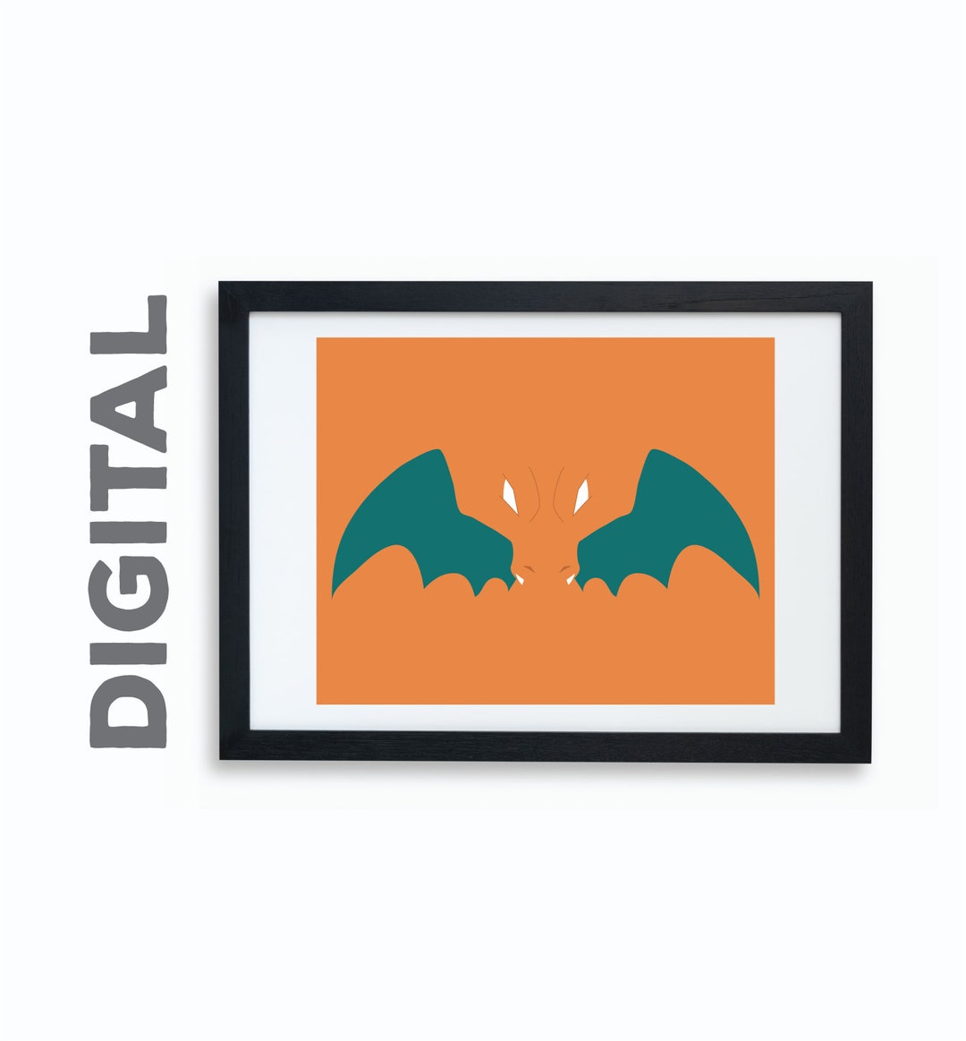 Charizard Fan Art | DIGITAL PDF | Pokemon Ash Ketchum | Modern Minimal ...